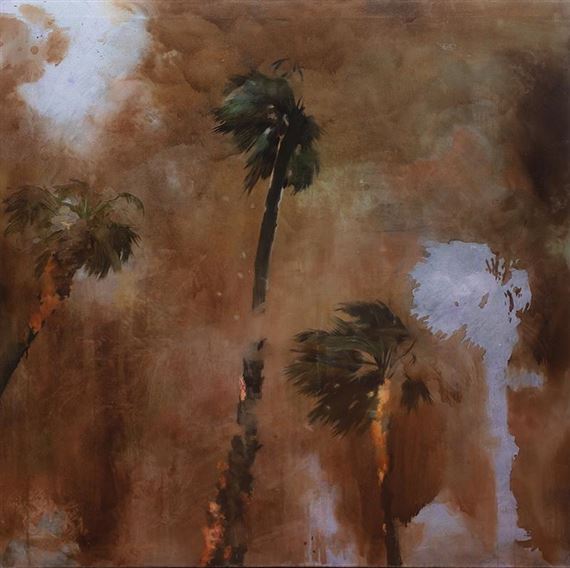 Aleksander Baszynski | Four palm trees (2020) | MutualArt