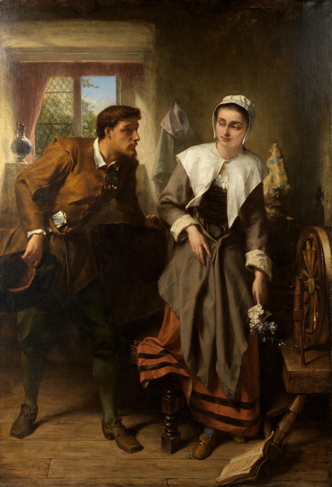 Alfred Elmore | 'John Alden and Priscilla' | MutualArt