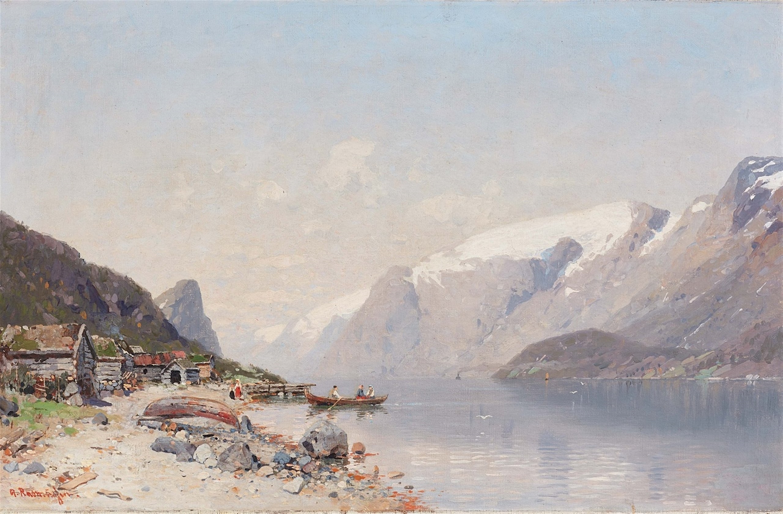 Georg Anton Rasmussen | Fjord Landscape | MutualArt