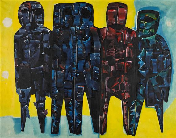 Mahmoud Sabri | FIVE FIGURES UNDER THE SUN (1970s) | MutualArt