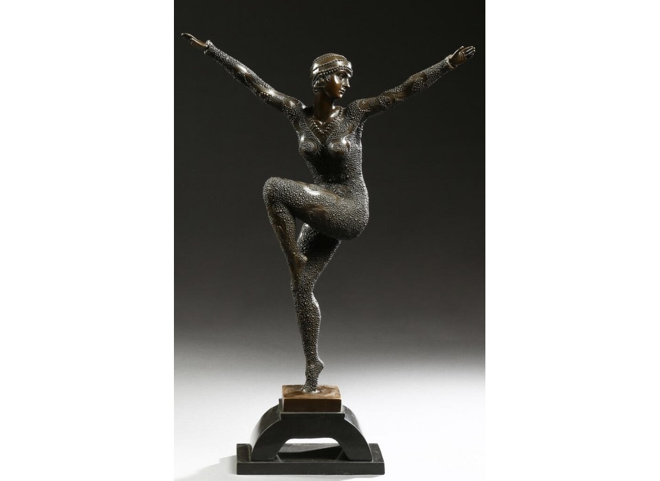 Demétre H. Chiparus | AN ART DECO BRONZE AND MARBLE 'STARFISH DANCER ...