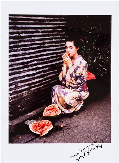 Nobuyoshi Araki | Geisha Girl with Watermelon | MutualArt