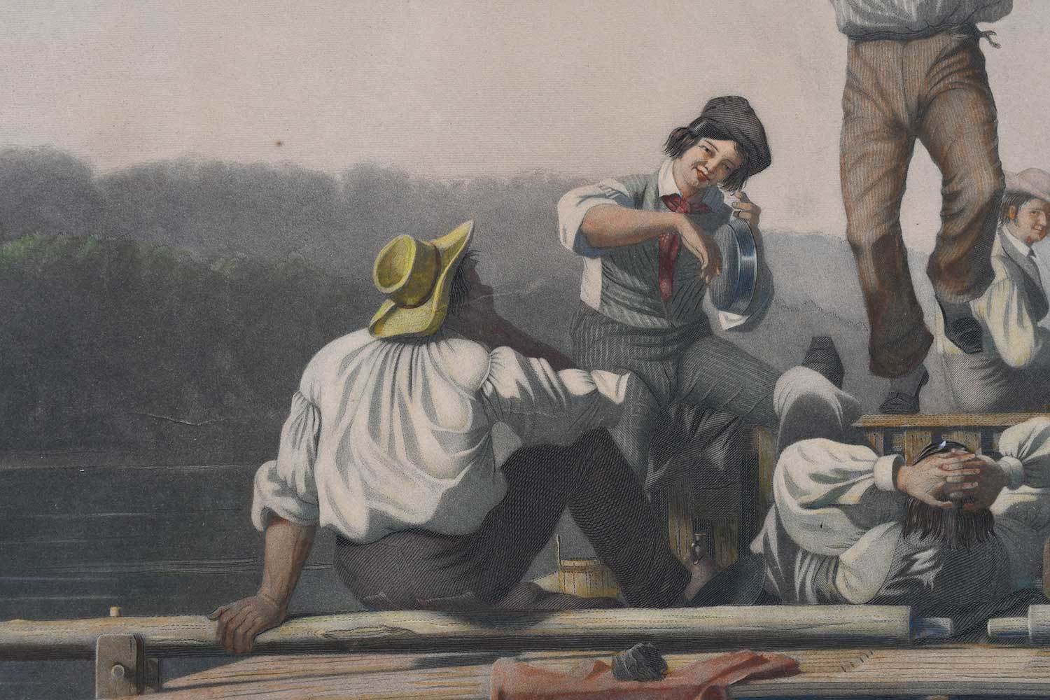 George Caleb Bingham | The Jolly Flat Boat Men (1847) | MutualArt