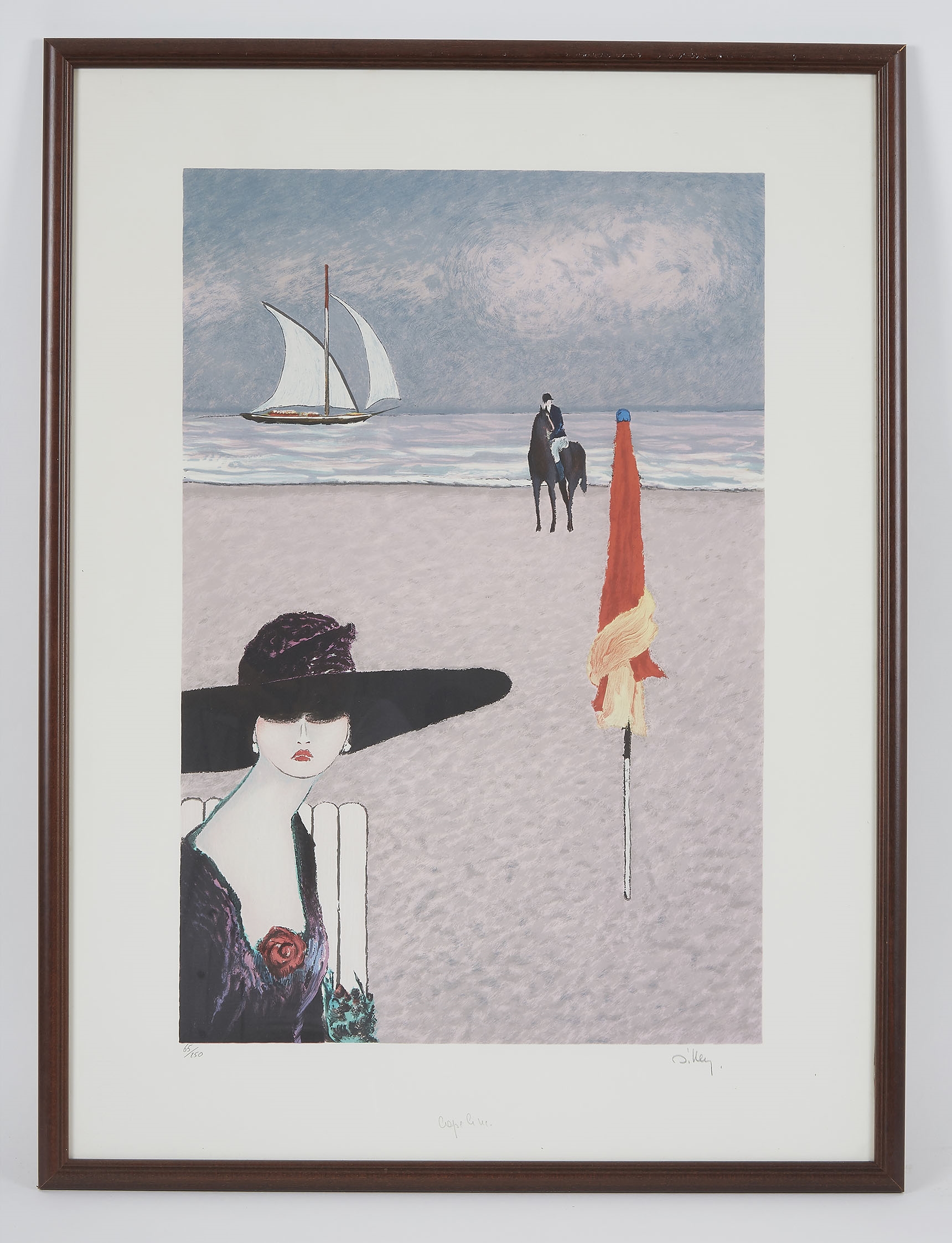 Ramon Dilley | Elégantes et cavaliers sur la plage | MutualArt