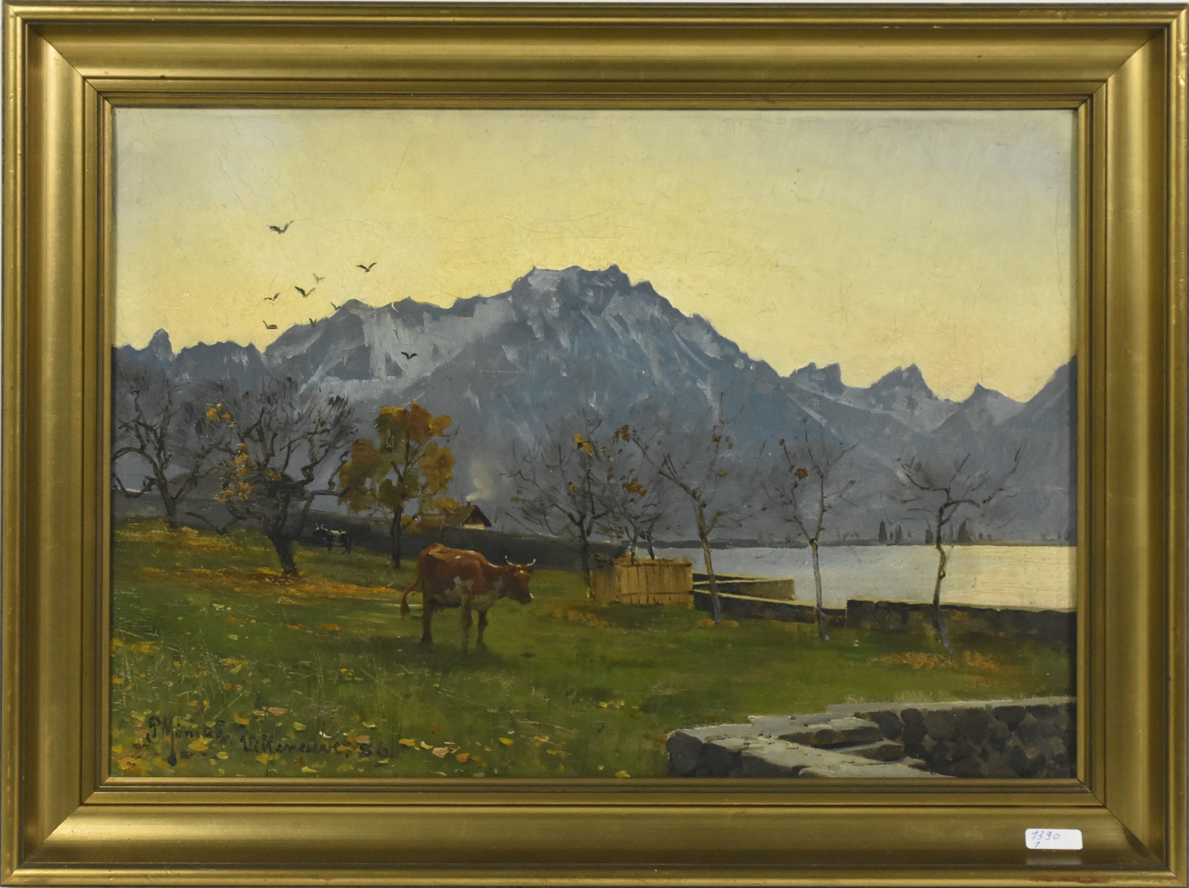 Peder Mork Monsted | Paysage de Villeneuve (1886) | MutualArt