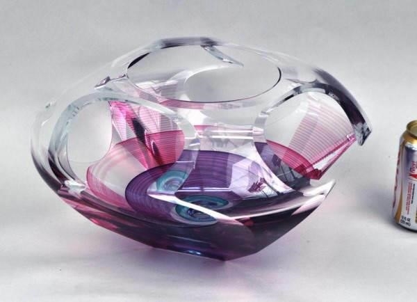 Kit Karbler | Modern Glass Bowl Sculpture | MutualArt