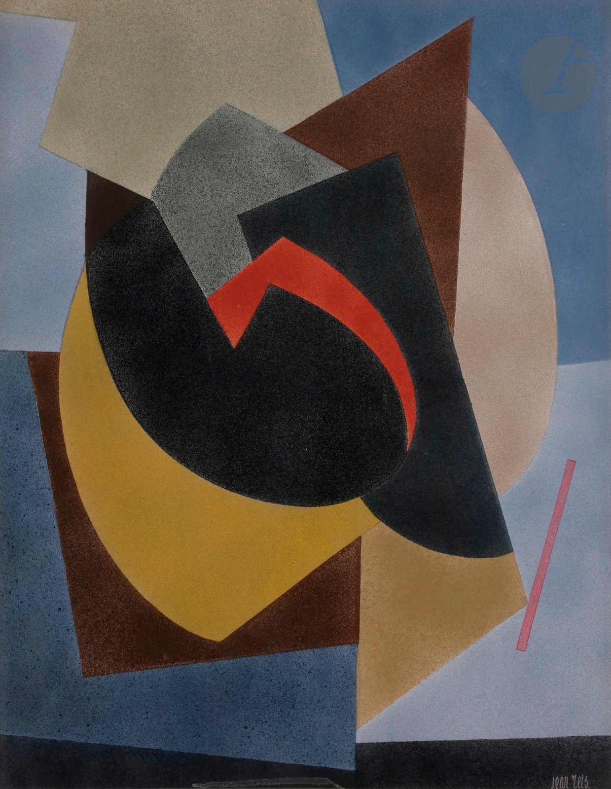 Jean Rets | Abstract grey and black | MutualArt