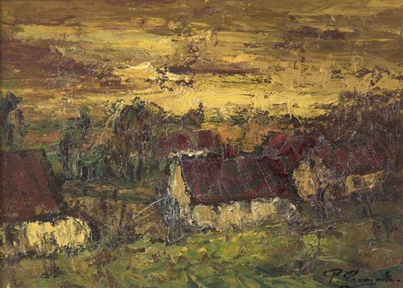 Paul Permeke | Houses in landscape | MutualArt
