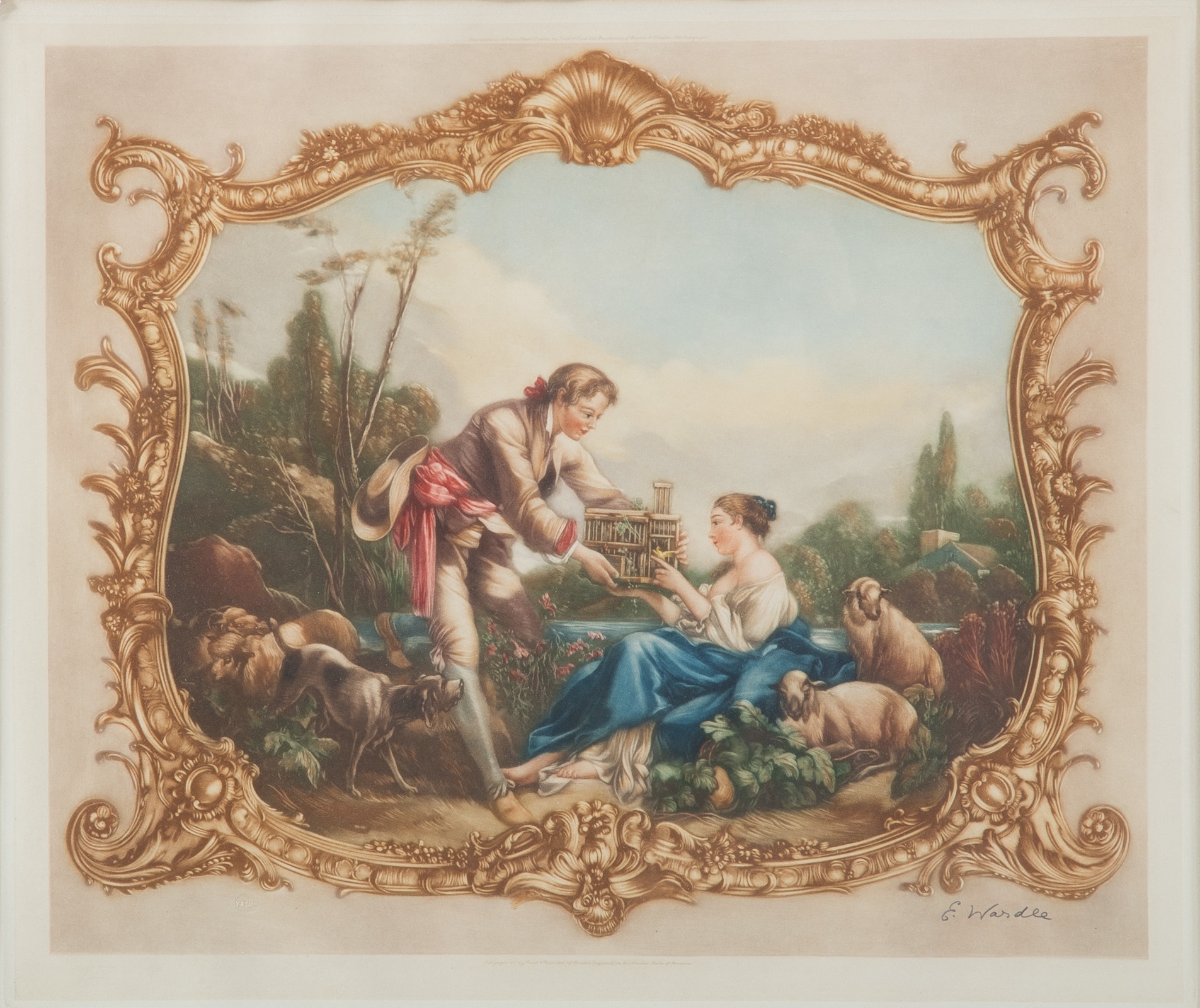 E. Wardle | Two Rococo Color Mezzotints | MutualArt