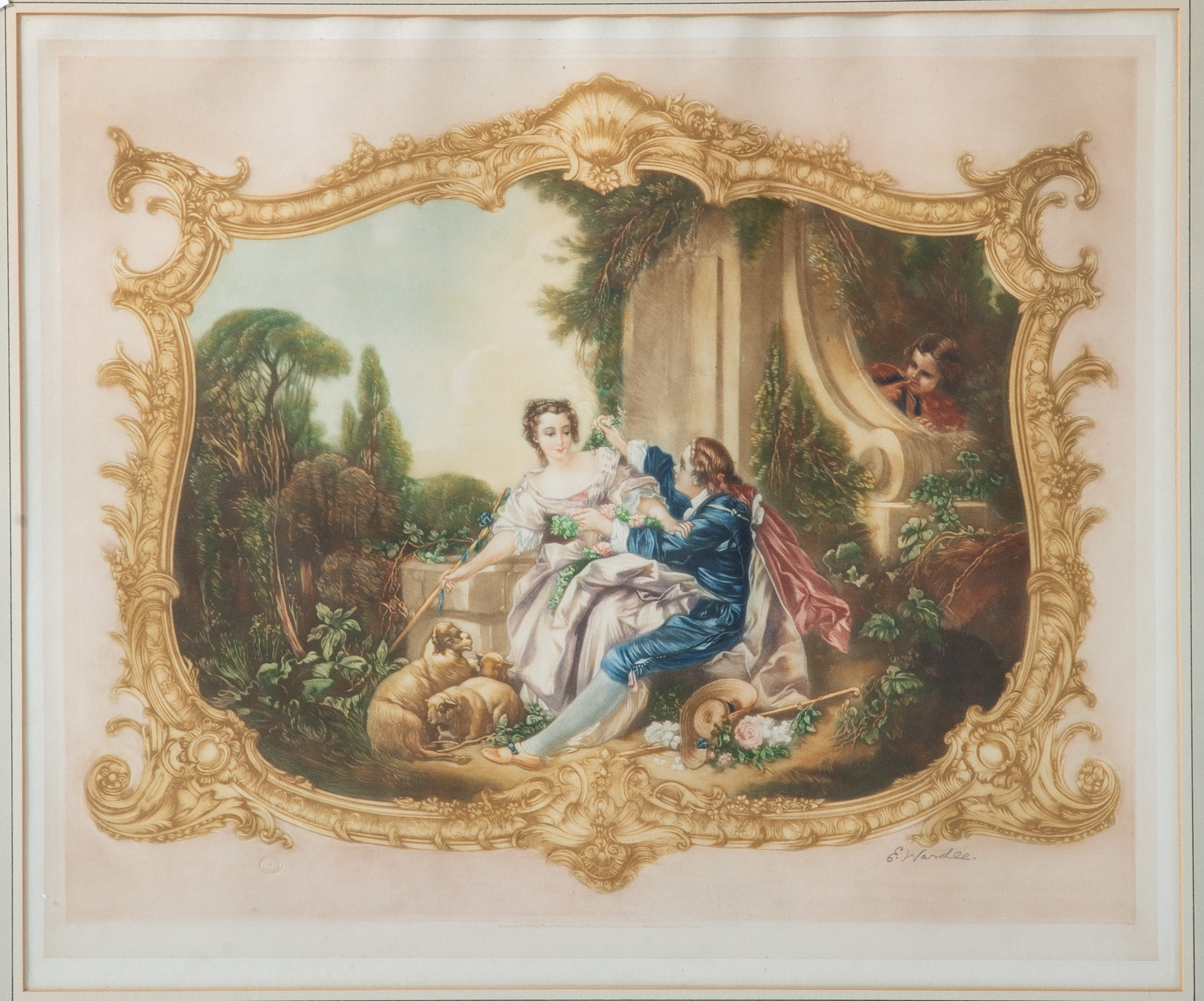E. Wardle | Two Rococo Color Mezzotints | MutualArt