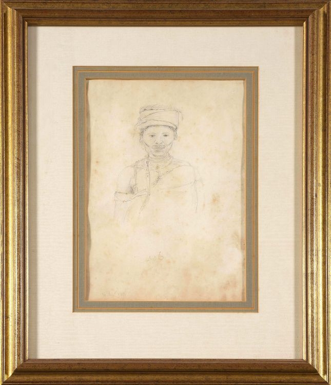 William John Burchell | Portrait of a Kora; and Study of a Kora, two ...