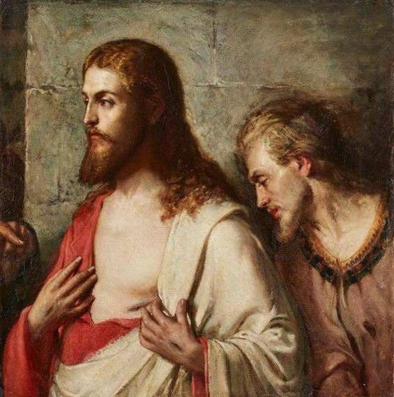 Carl Bloch | Christ and St Thomas | MutualArt