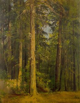 Shishkin Ivan | Forest path by the water (1895) | MutualArt