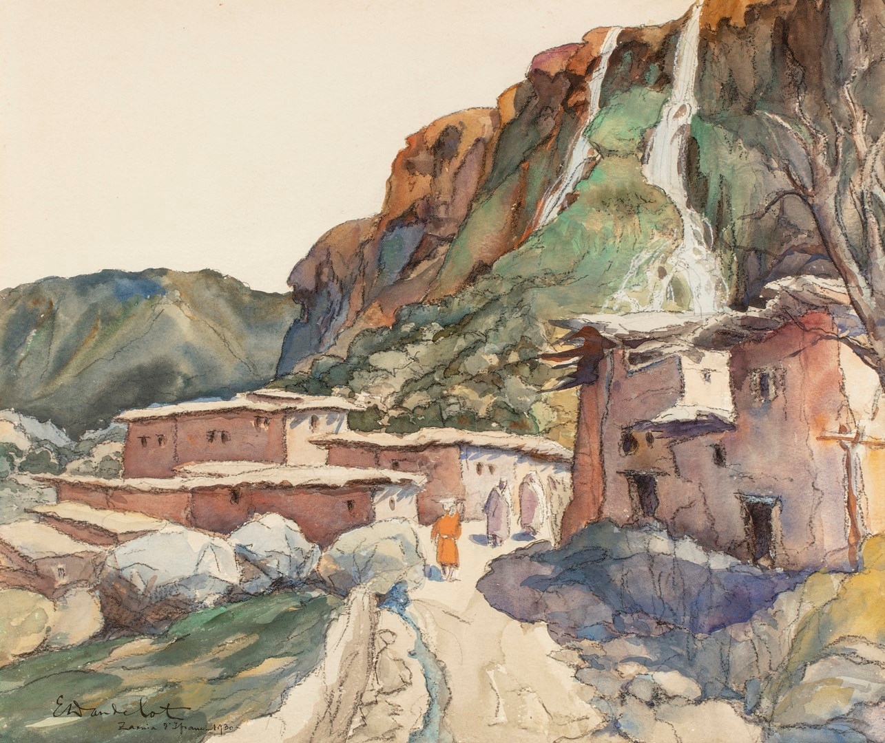 Elisabeth Dandelot | Les chutes d’eau de la Zaouia d’Ifrane (1930 ...