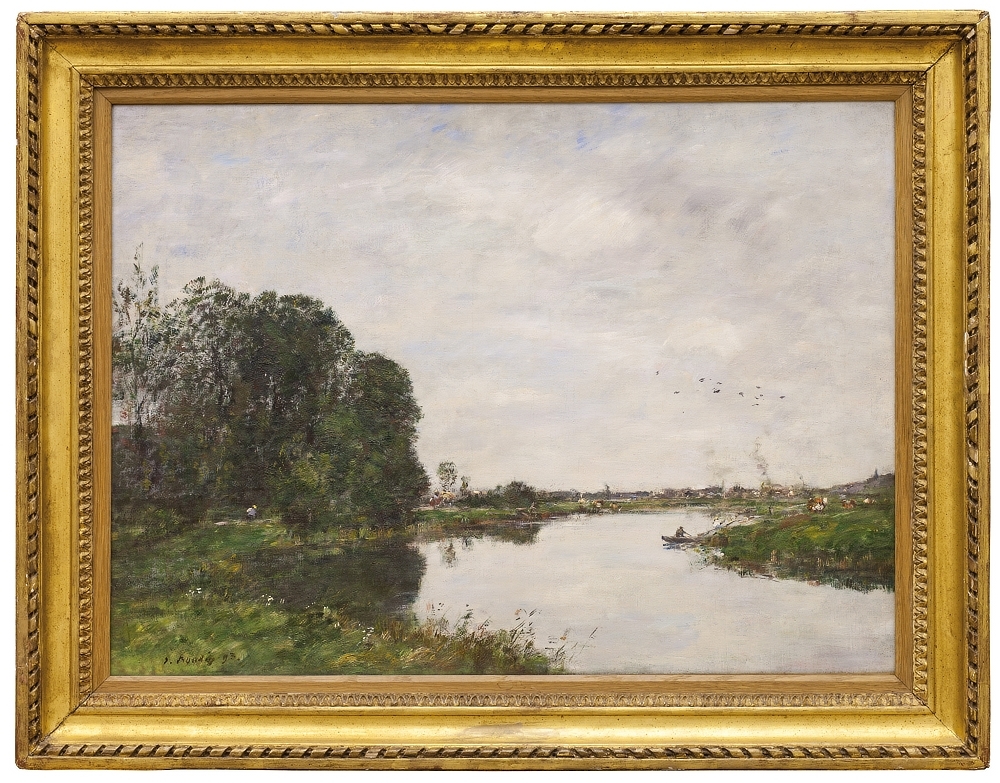 Eugène Louis Boudin | Le rivage de Villerville (1893) | MutualArt