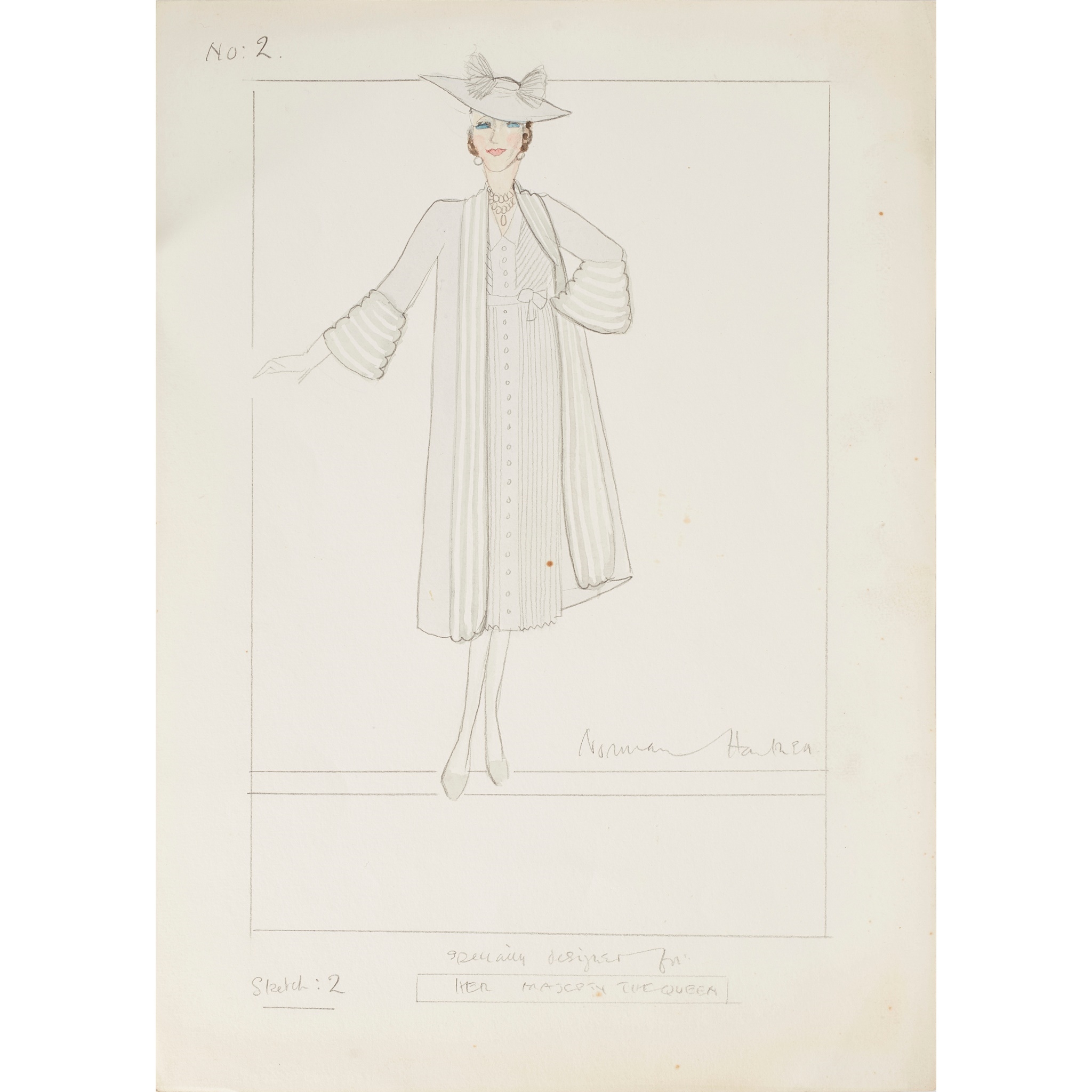 Norman Hartnell | GROUP OF ROYAL FASHION DESIGNS (1950s) | MutualArt