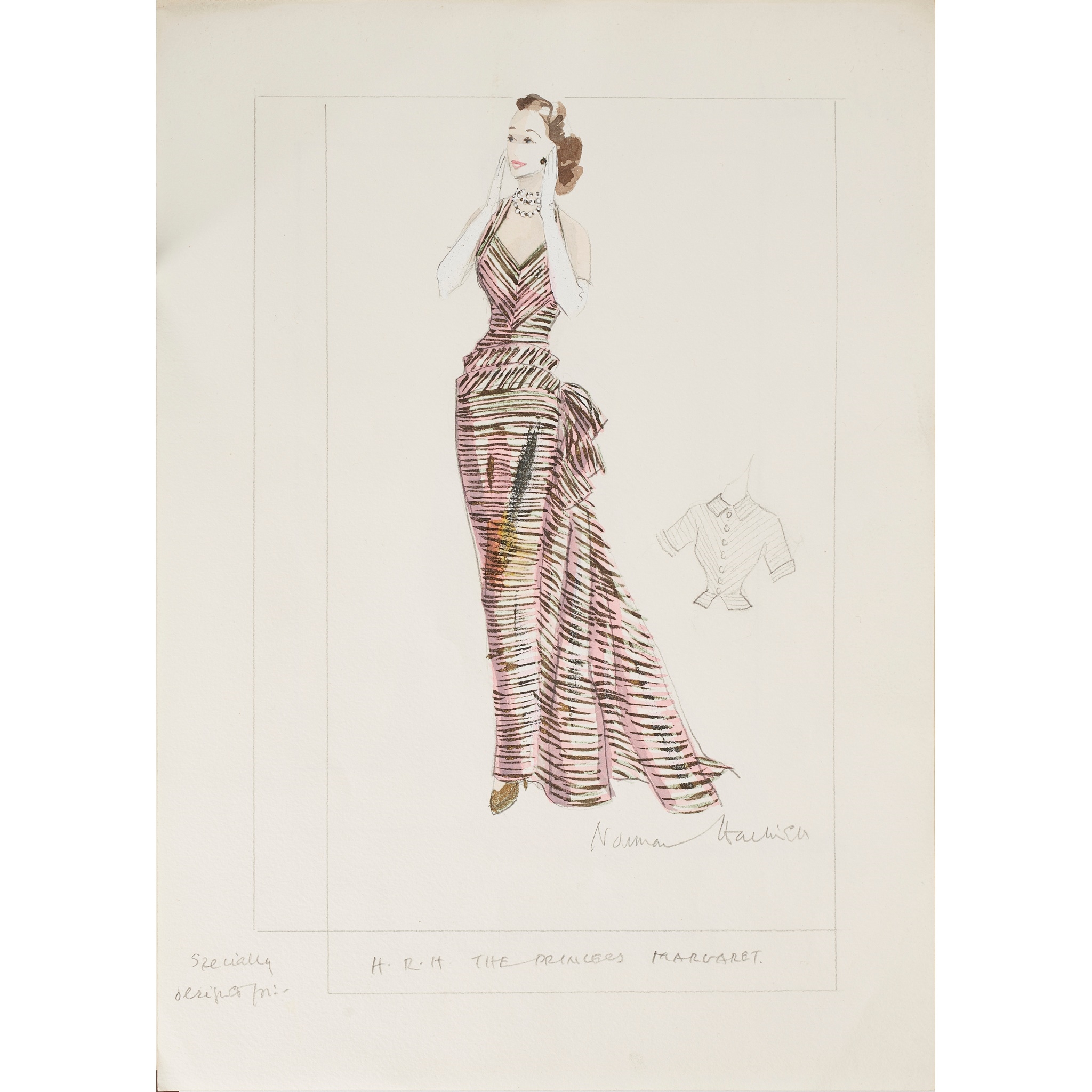 Norman Hartnell | GROUP OF ROYAL FASHION DESIGNS (1950s) | MutualArt