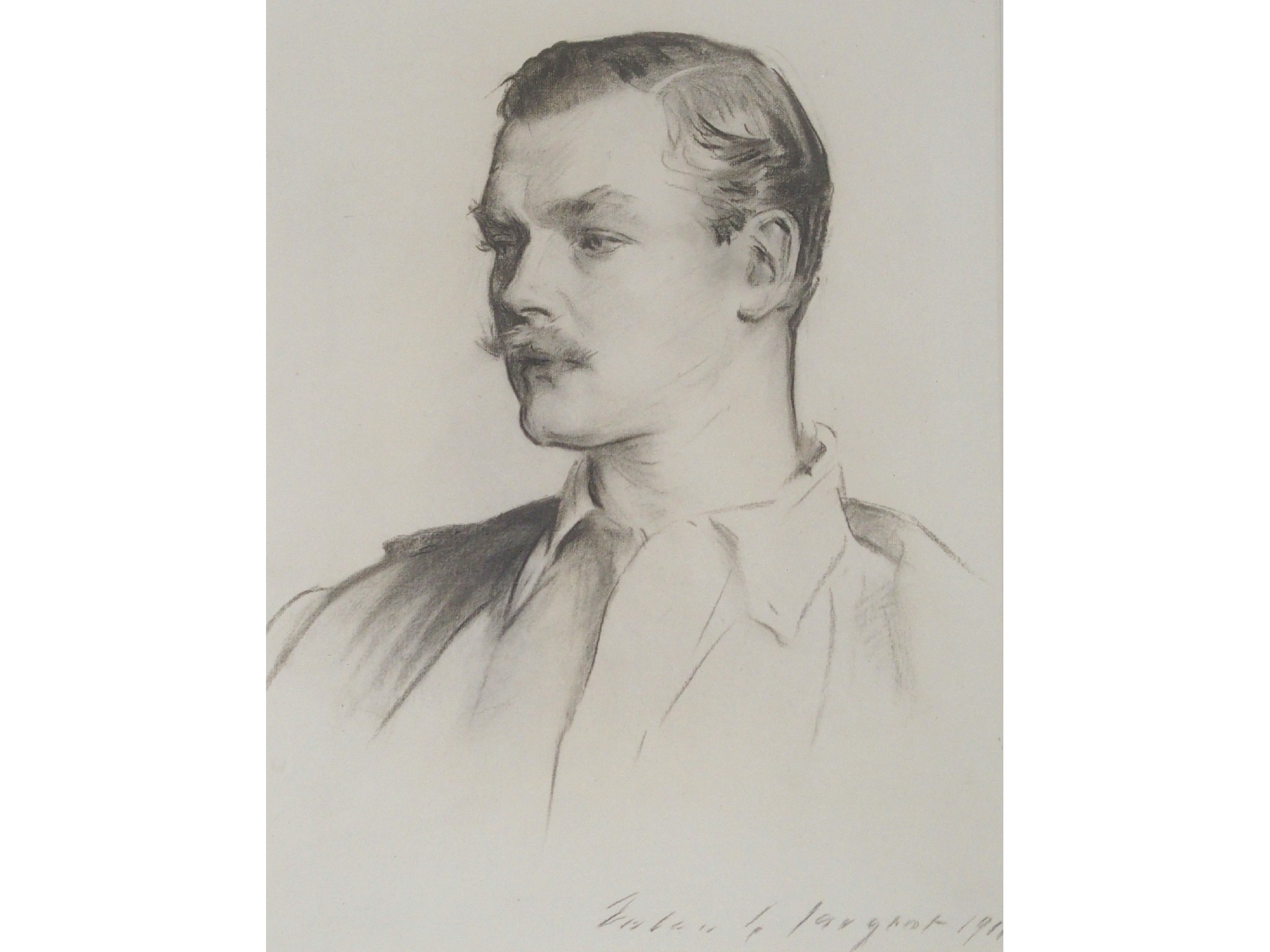 John Singer Sargent | MALE PORTRAIT STUDY (1911) | MutualArt