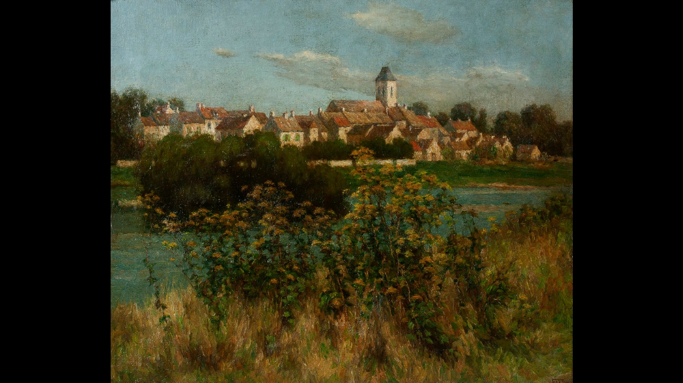 F. Wenz | Village au bord d’une rivière | MutualArt