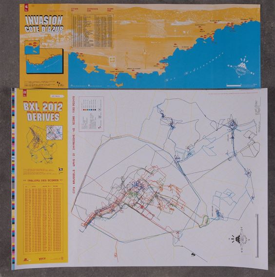 Invader Space | Invasion map of Brussels (2012) | Artwork performance ...