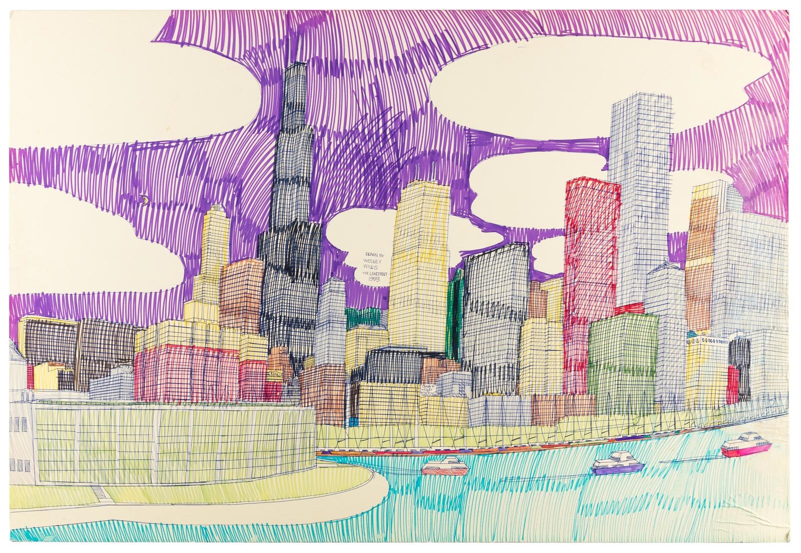 Wesley Willis | The Lakefront (1993) | MutualArt