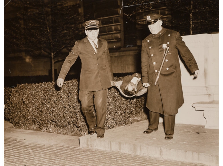 Weegee | Man Found Dead In Bryant Park (1937) | MutualArt