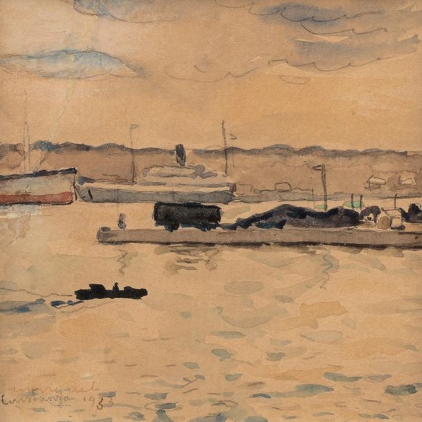 Albert Marquet | VUE DU PORT DES SABLES D'OLONNE (1933) | MutualArt