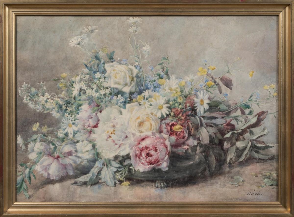 François Rivoire | FLEURS DANS UNE JARDINIÈRE | MutualArt