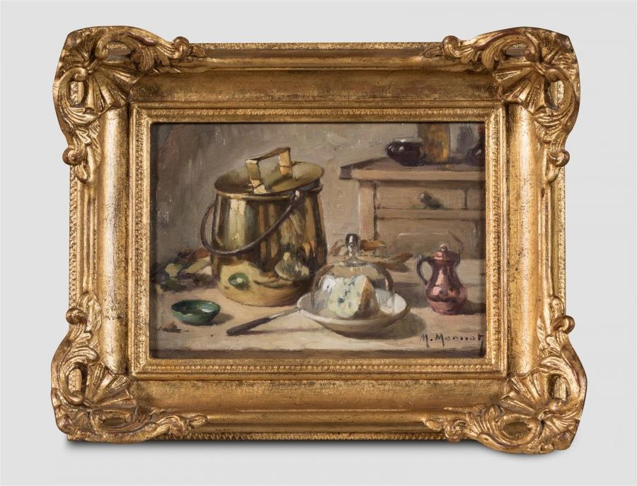 Maurice Louis Monnot | NATURE MORTE AUX INSTRUMENTS DE CUISINE | MutualArt