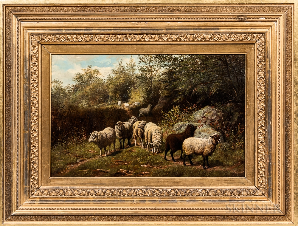 Arthur Fitzwilliam Tait | Flock of Sheep (1893) | MutualArt