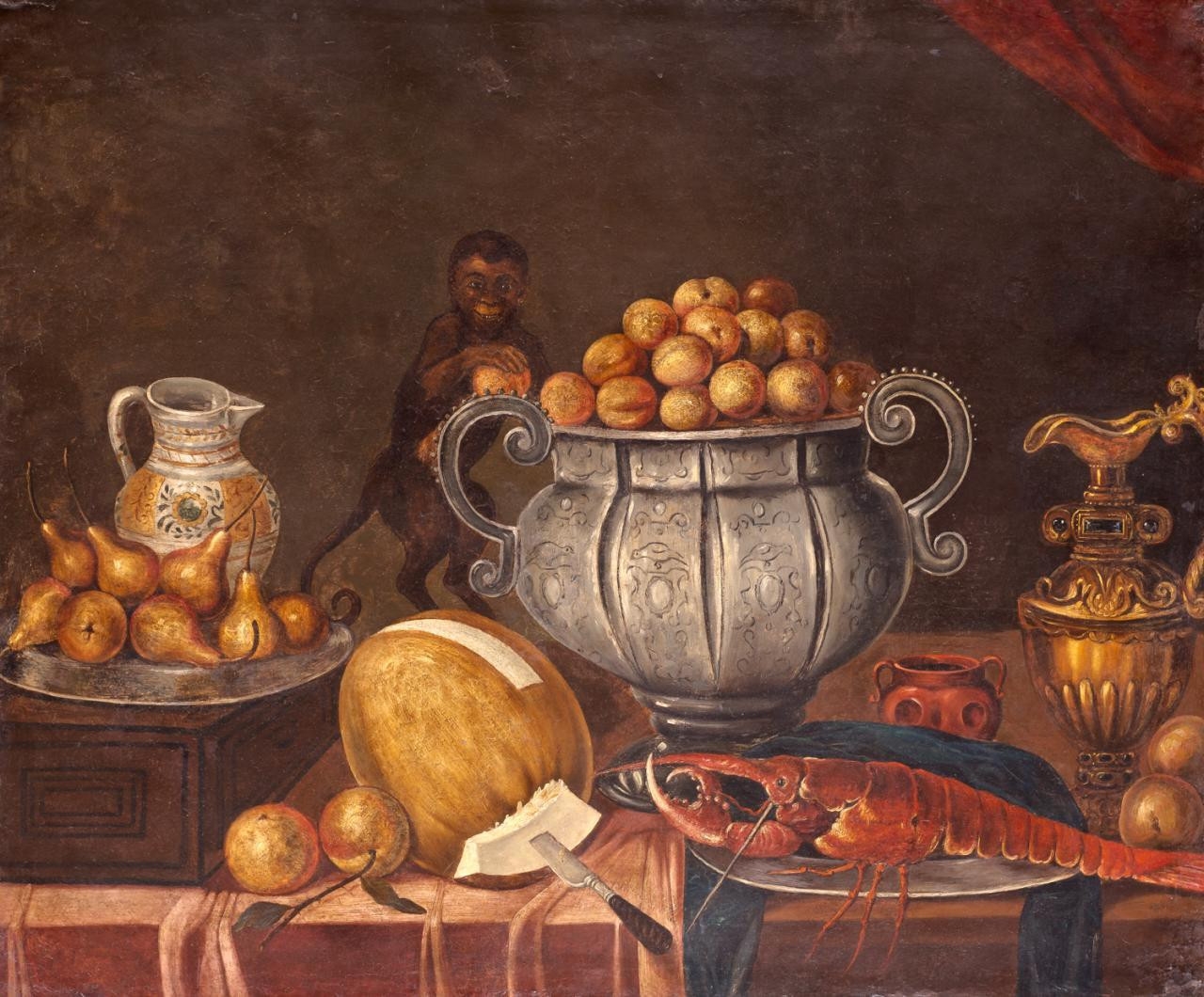European School, 18th Century | Bodegón con mono | MutualArt