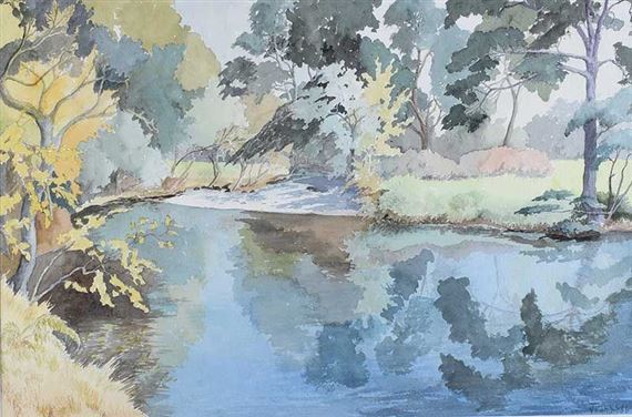 Joan Webb | Reflections Above the Weir | MutualArt