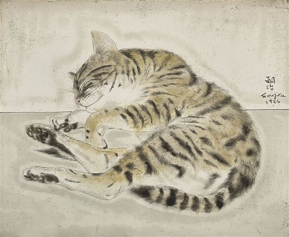 Leonard Tsuguharu Foujita | Chat roux assis (1930) | MutualArt