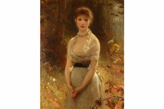 George Elgar Hicks | PORTRAIT OF MRS STANLEY CLARKE AND MRS SLOANE ...
