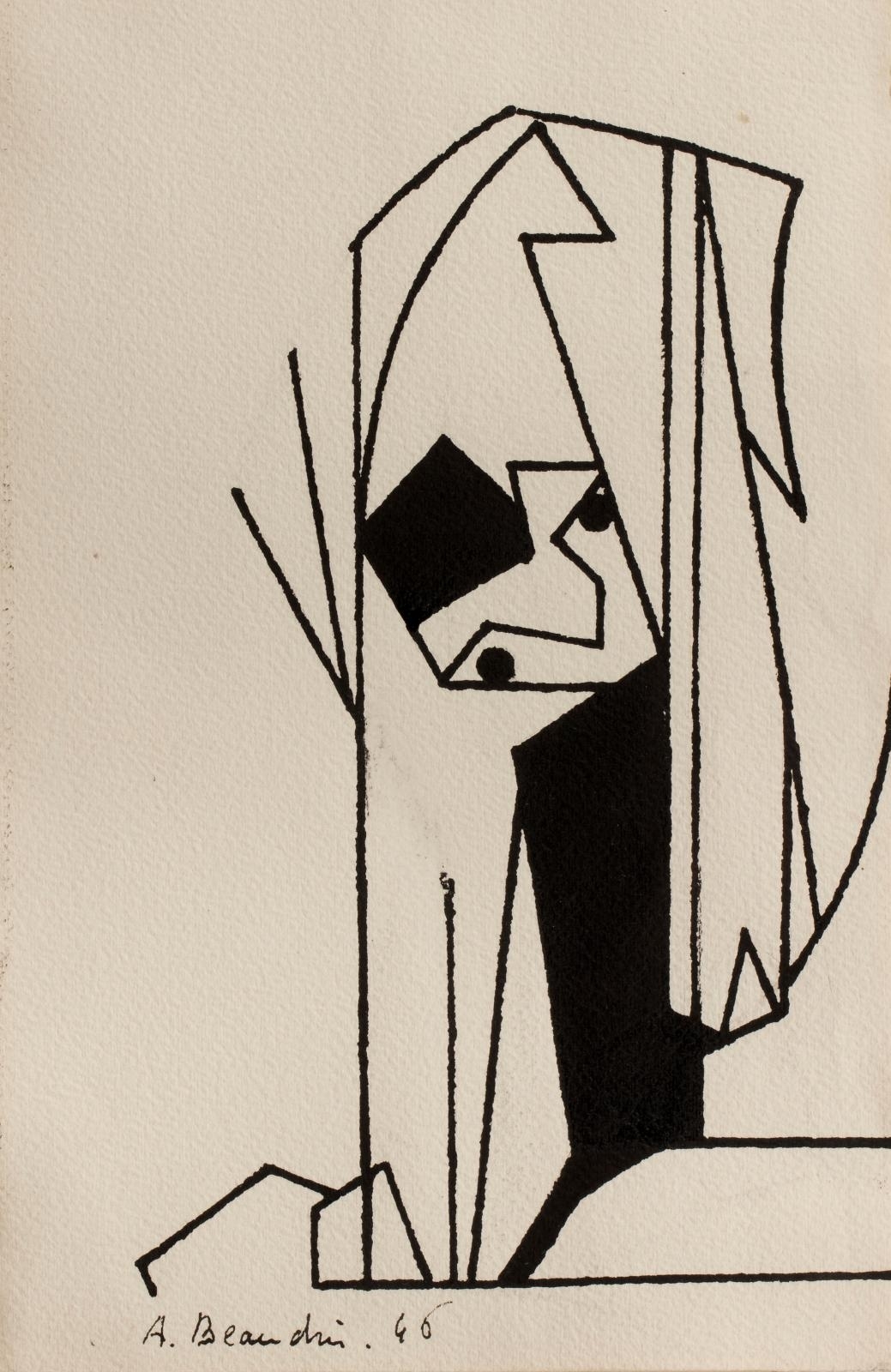 André Beaudin | Portrait de Paul éluard (1946) | MutualArt