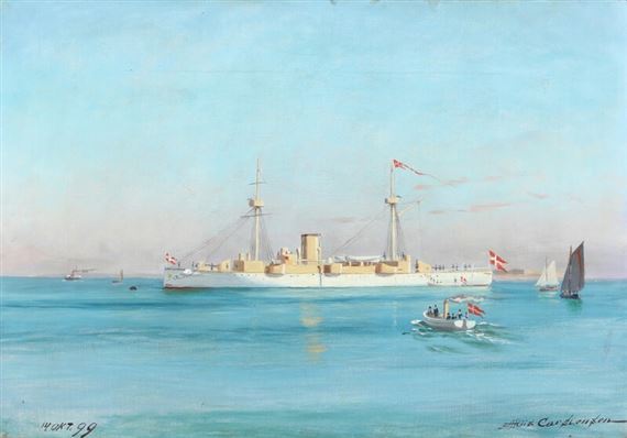 Andreas Christian Riis Carstensen | Seascape with presumably “Valkyrien ...