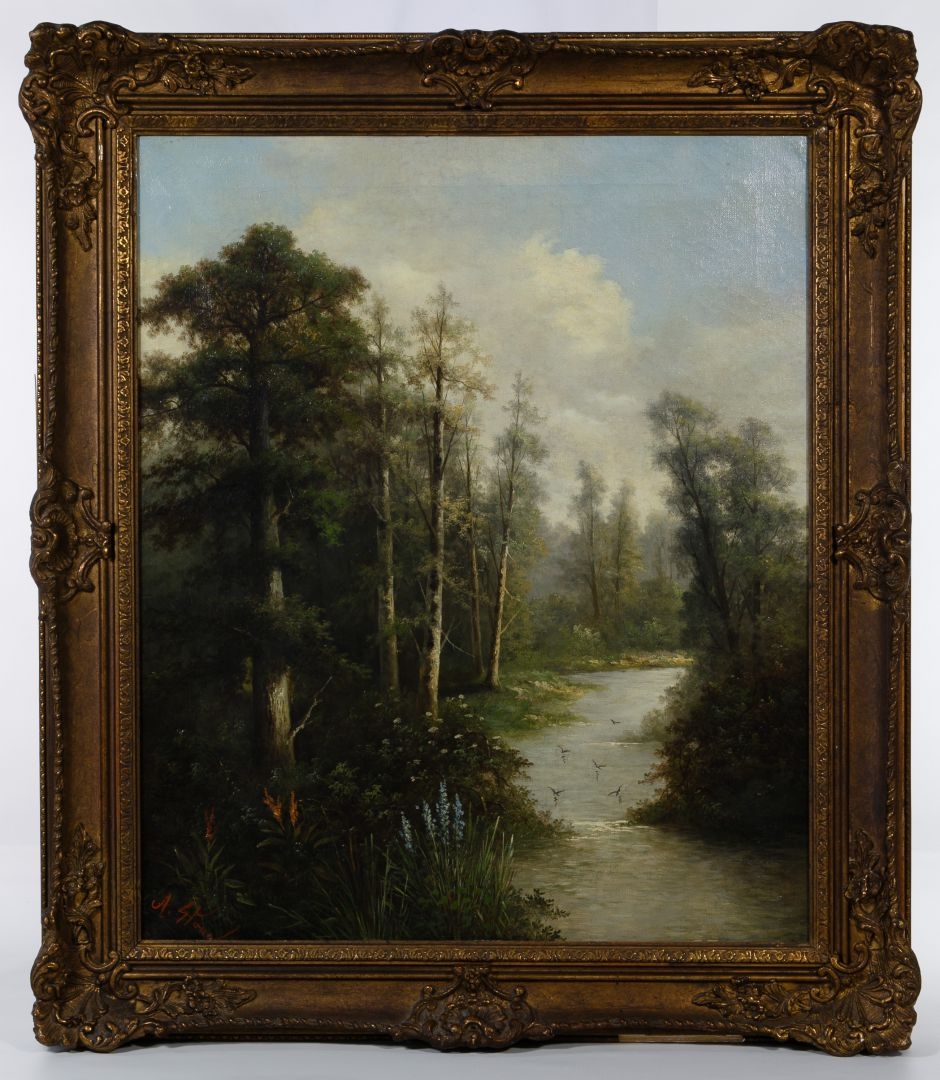 Ada Stone | Depicting a riverside landscape | MutualArt