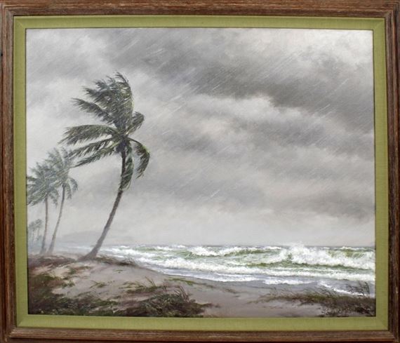 Albert Ernest Backus | Beach Storm Rio Mar scene | MutualArt