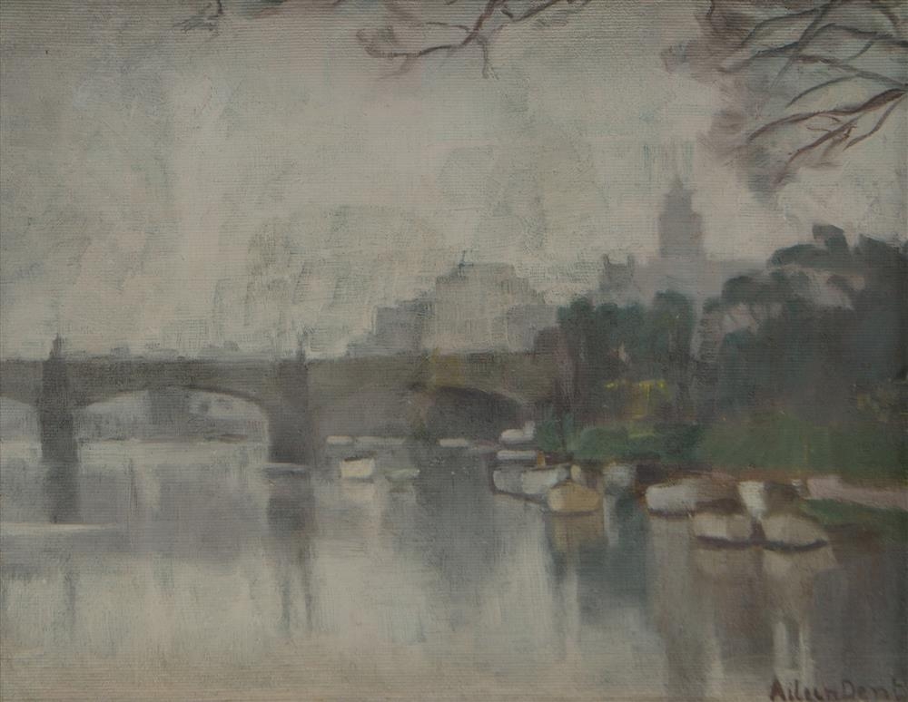 Aileen Dent | Boats on the Yarra | MutualArt