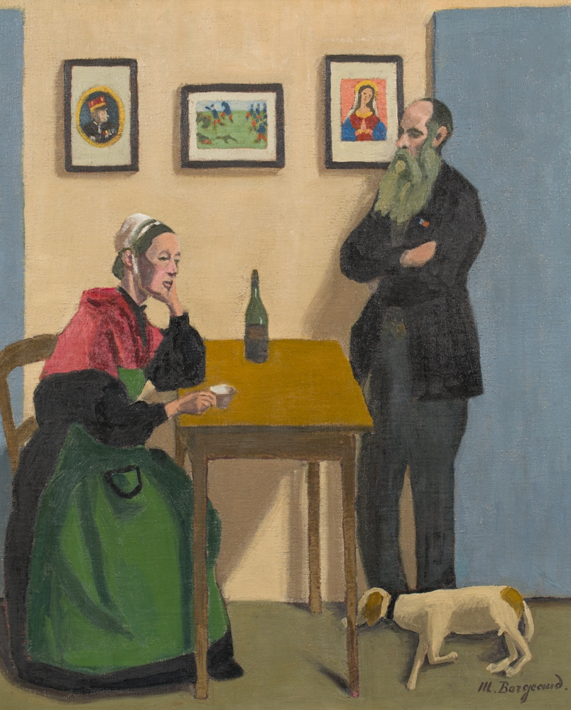 Marius Etienne François Borgeaud | Deux personnages et un chien (1917 ...