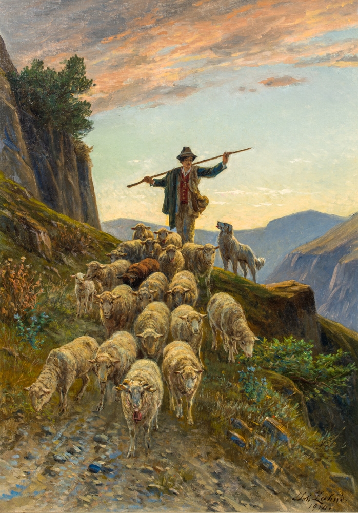 Johann Zahnd | Schafhirt in den Sabinerbergen (1914) | MutualArt