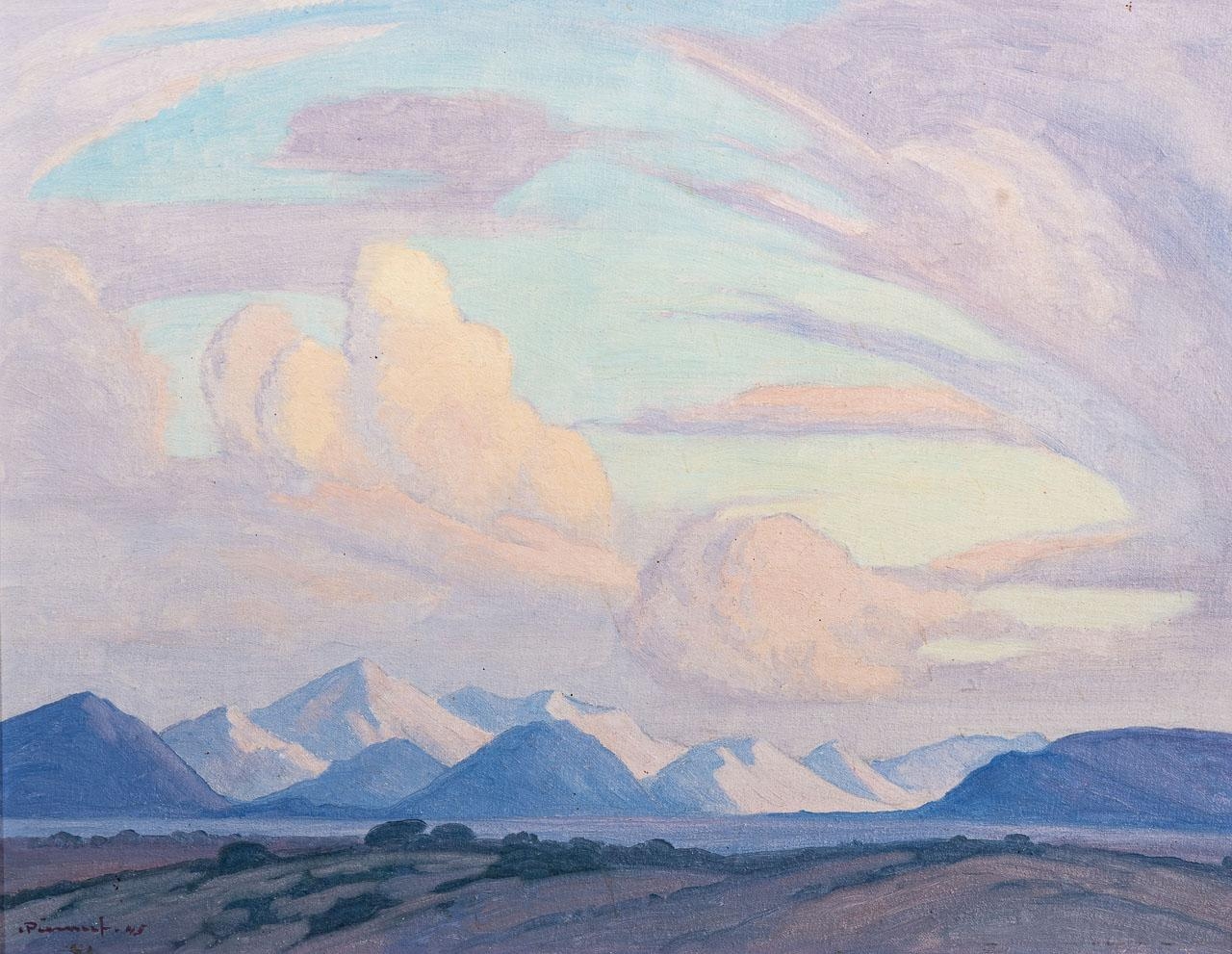 Jacob Hendrik Pierneef | LANDSCAPE WITH CLOUDS (1945) | MutualArt