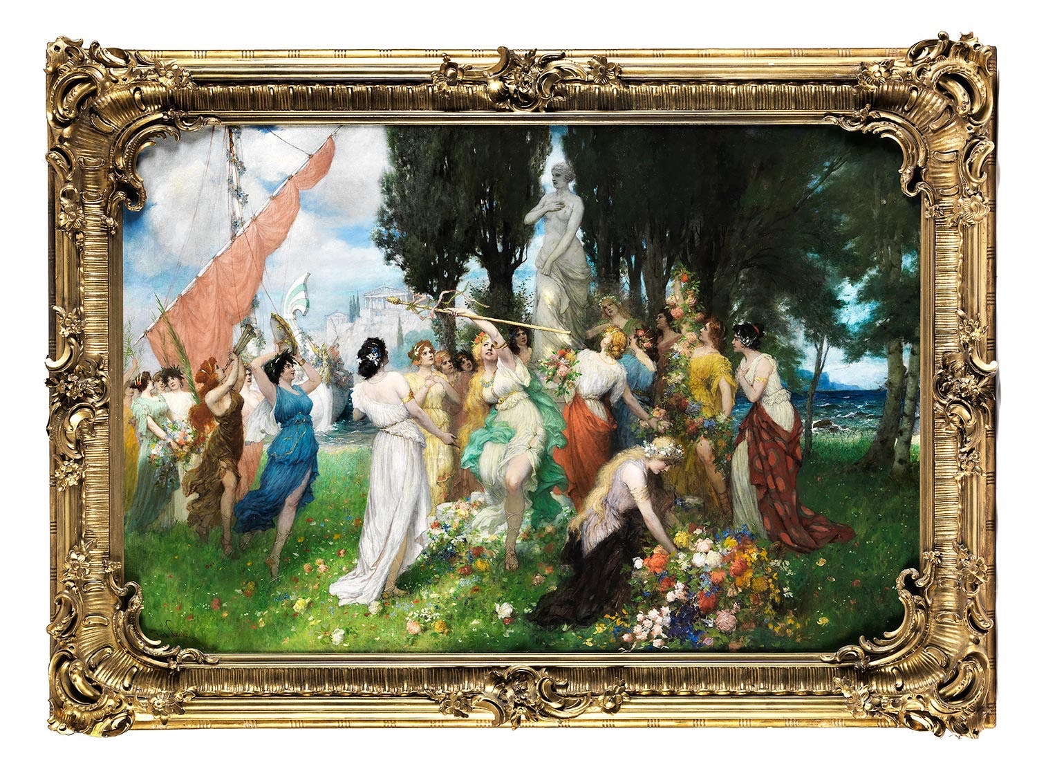 Ferdinand Leeke | Procession in the forest | MutualArt