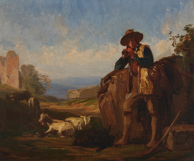 Louis-Leopold Robert | Berger dans un paysage | MutualArt