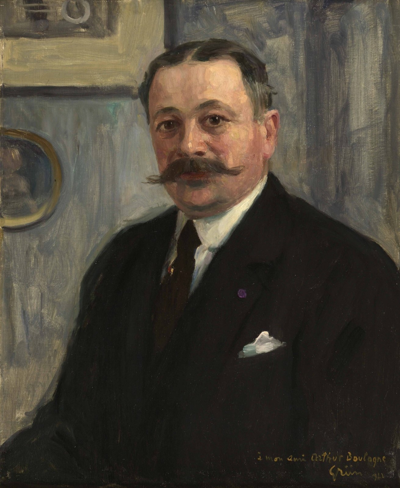 Jules-Alexandre Grün | Portrait of a man (1922) | MutualArt