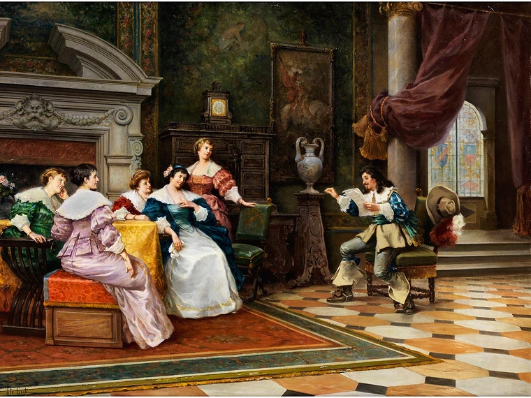 Тито Конти (Tito Conti),1842-1924 гг.Итальянский художник (1 шт. 18 ...