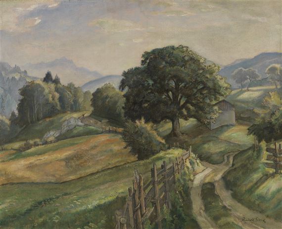 Rudolf Sieck | Sonniger Almweg (Circa 1930) | MutualArt