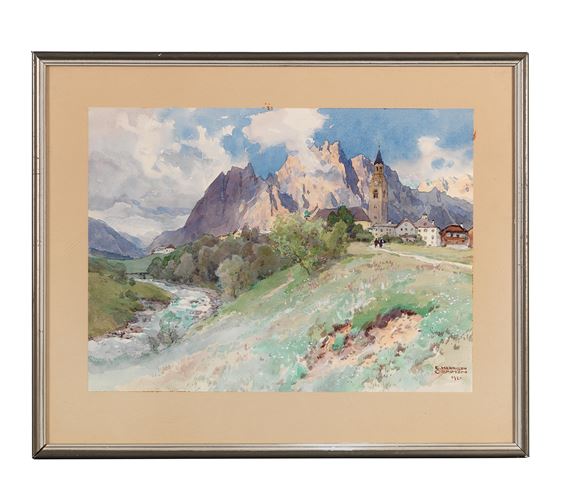 Edward Harrison Compton | A view of Meran (1921) | MutualArt