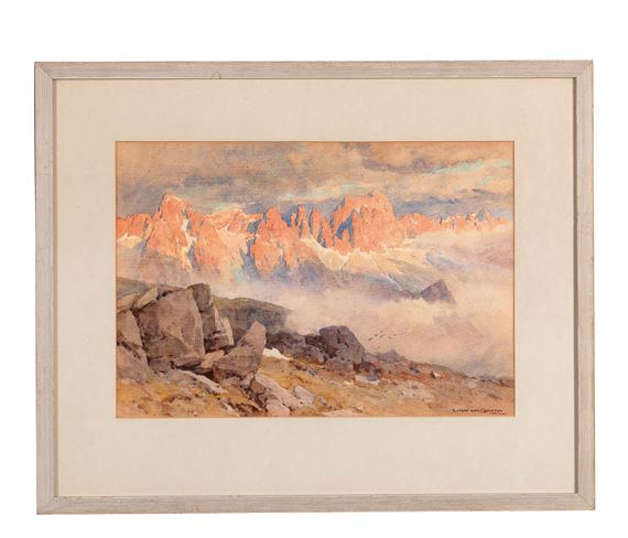 Edward Harrison Compton | in the South Tyrol at afterglow (1922 ...