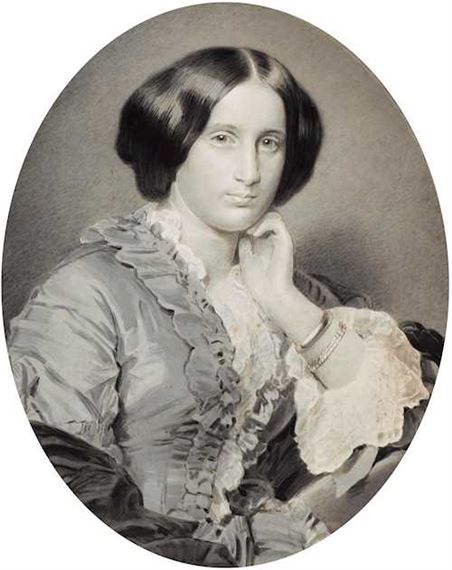 Hermann Winterhalter | A lot of three female portraits: 1 A woman with ...